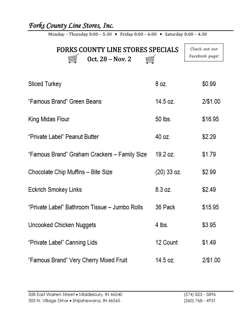 Forks County Line Stores, Inc. - Middlebury, IN